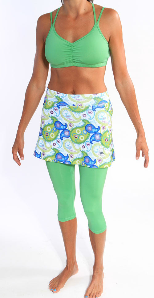 White Paisley Capri Skirt – RunningSkirts