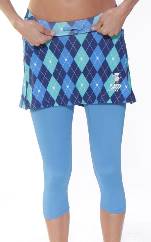 Preppy Blue Argyle Capri Skirt – RunningSkirts